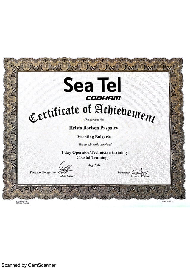 SeaTel certificates | PDF