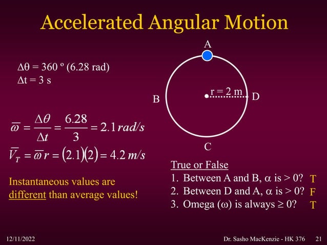 002 Angular Kinematics.ppt | Physics | Science