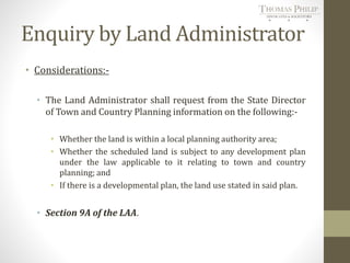 Land Acquisition in Malaysia: The Must Know & The Must Not | PPTX