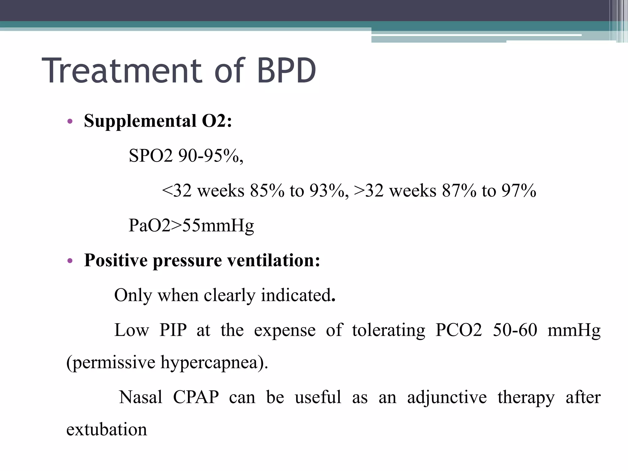 seminar on bronco pulmonary dysplasia | PPTX