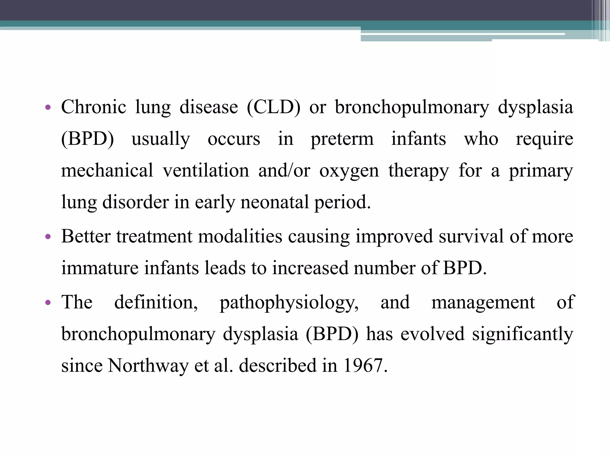 seminar on bronco pulmonary dysplasia | PPTX