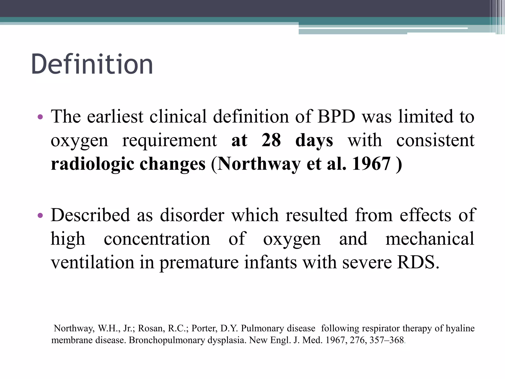 seminar on bronco pulmonary dysplasia | PPTX