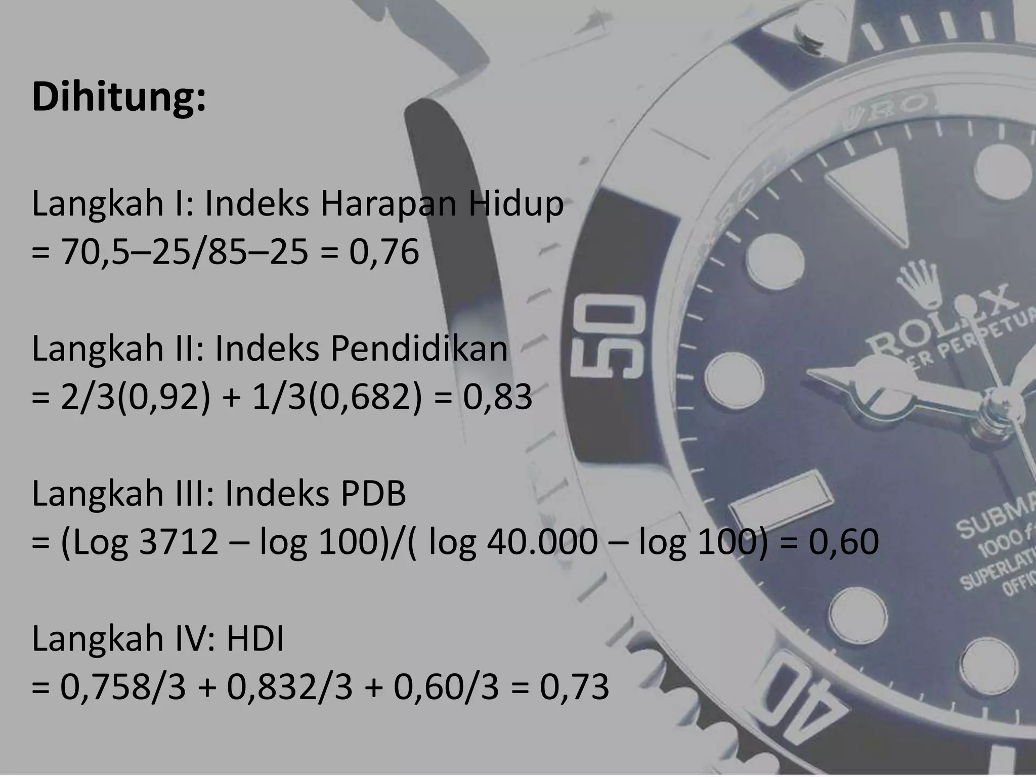 Cara Menghitung Indeks Pembangunan Manusia | PPTX