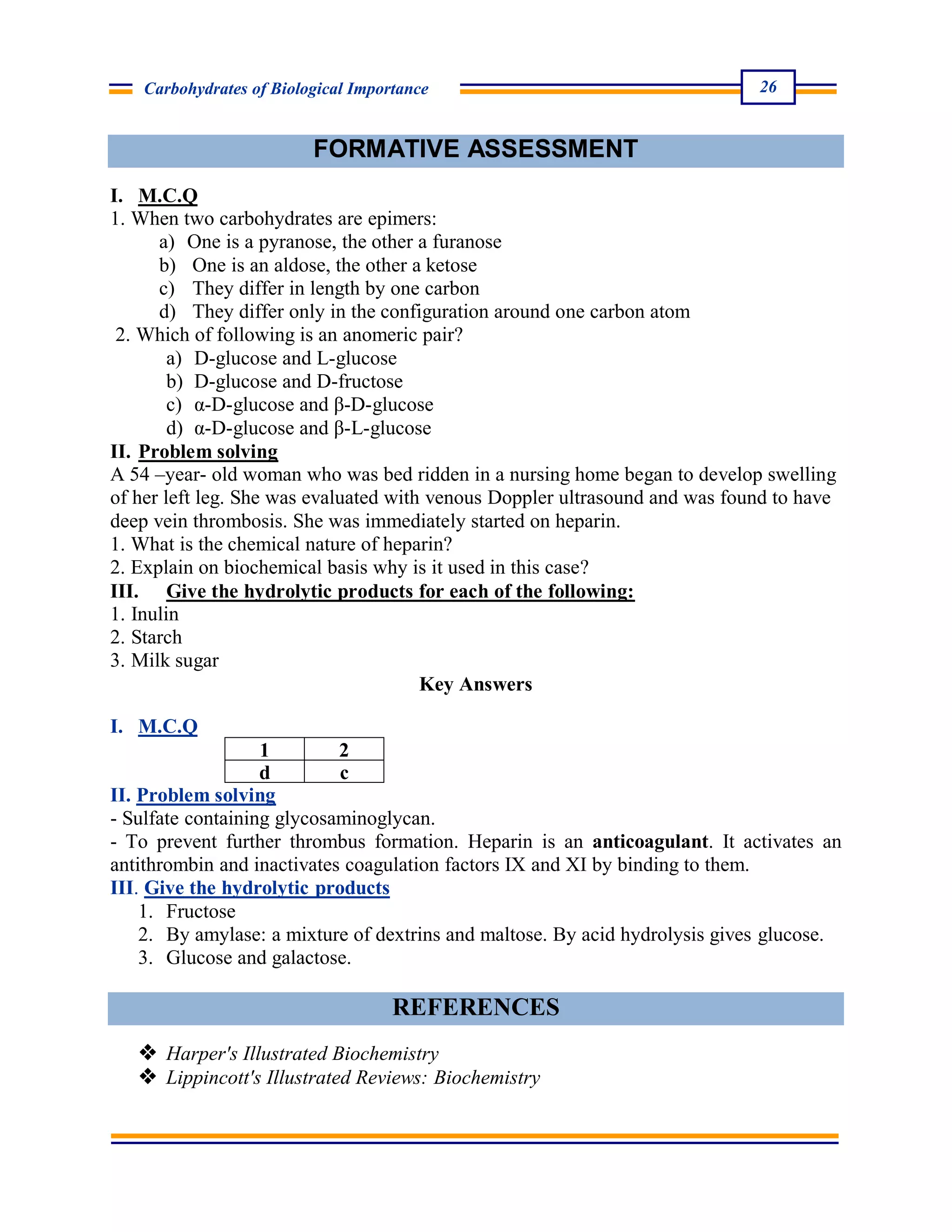 Carbohydrates notes | PDF