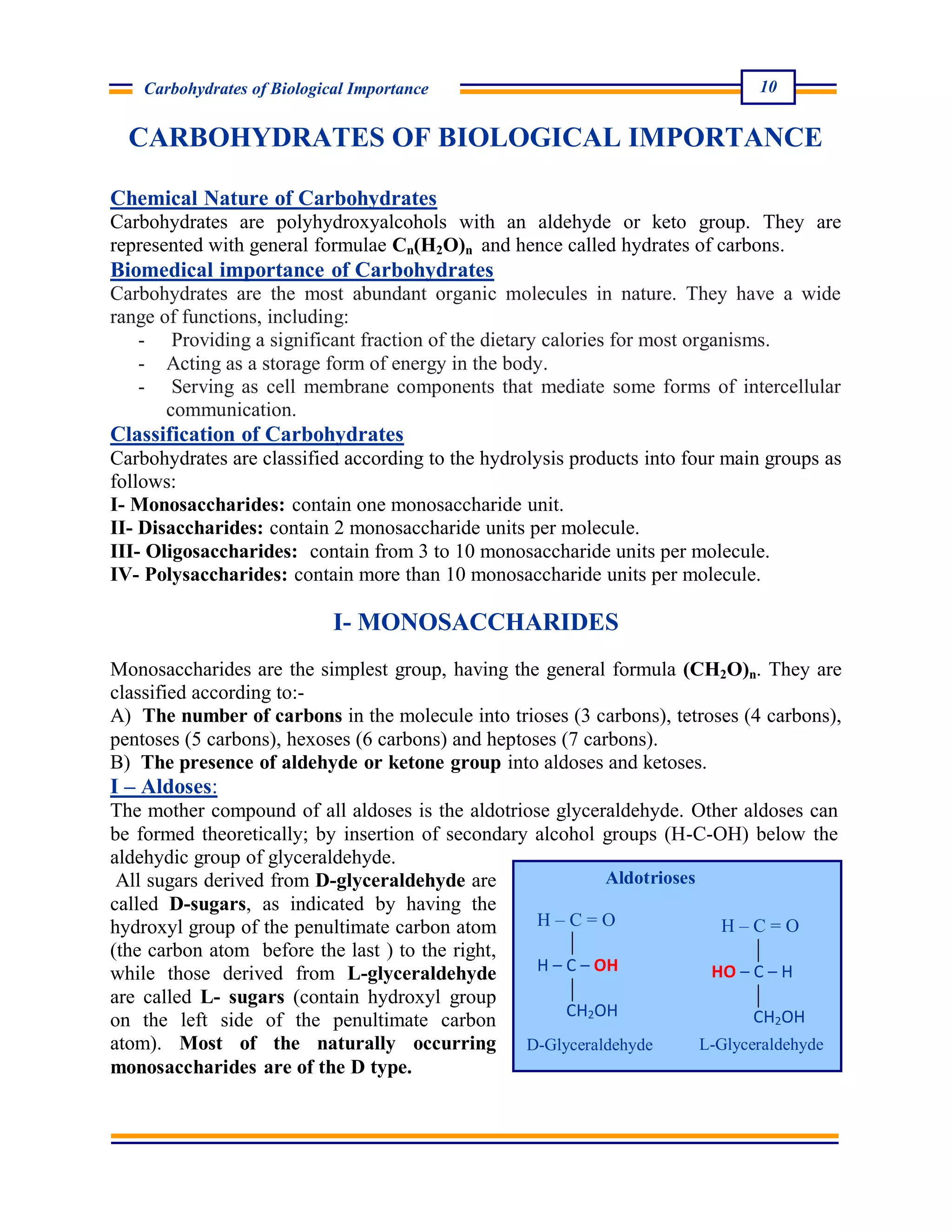 Carbohydrates notes | PDF