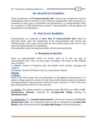 Carbohydrates notes | PDF
