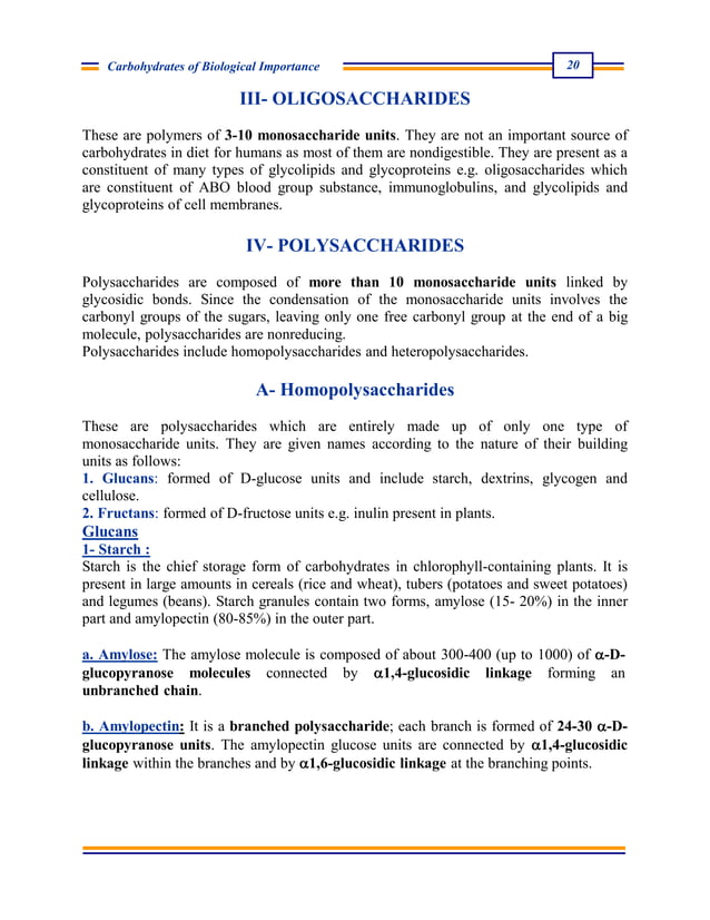 Carbohydrates notes | PDF | Chemistry | Science