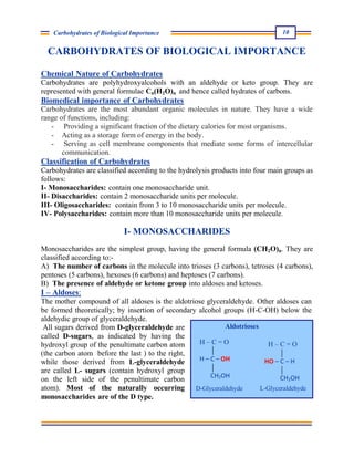 Carbohydrates notes | PDF