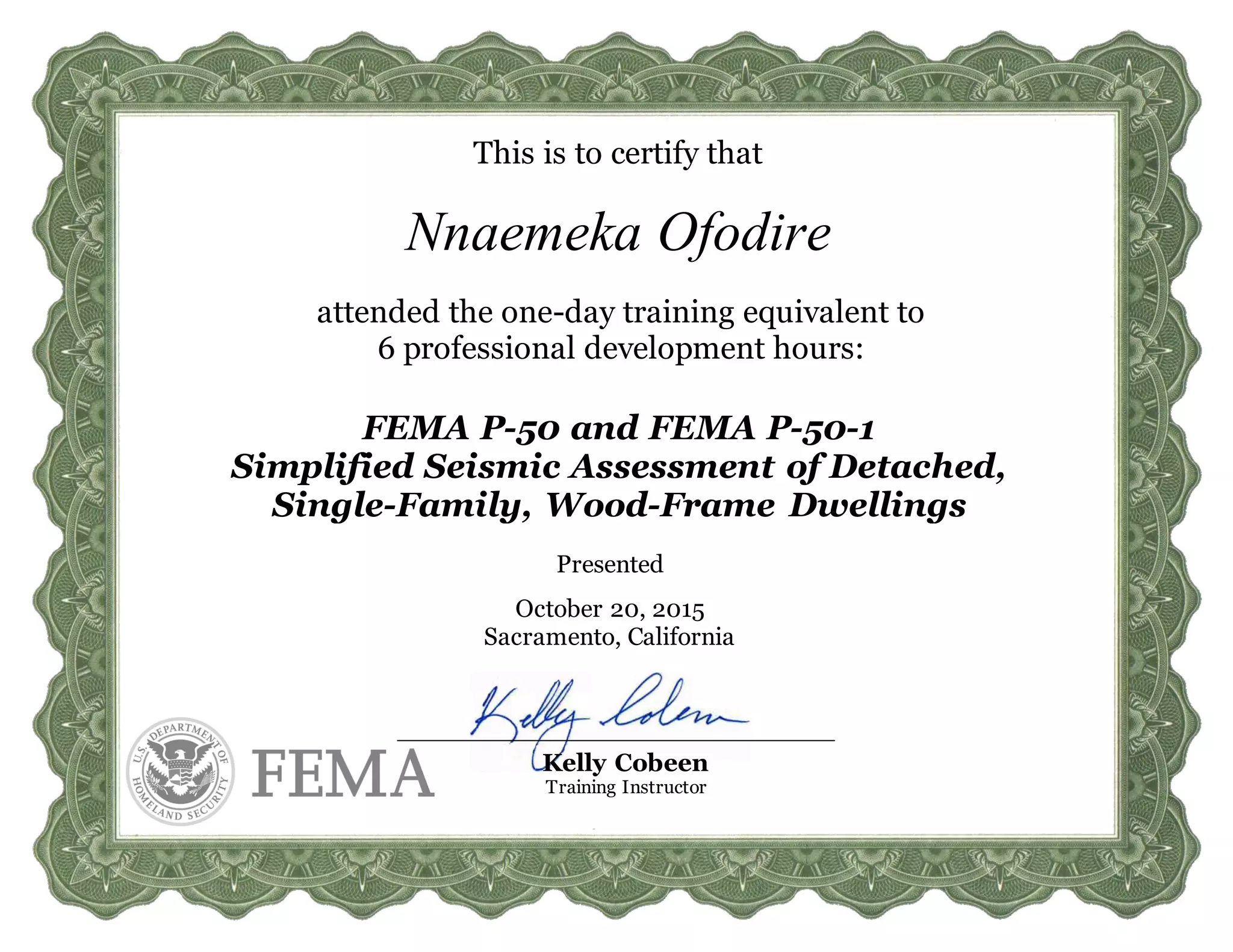 ofodire fema training | PPT
