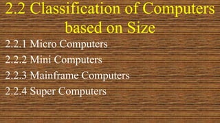Classification of Computers | PPSX