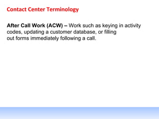 Contact Center Terminology | PPT