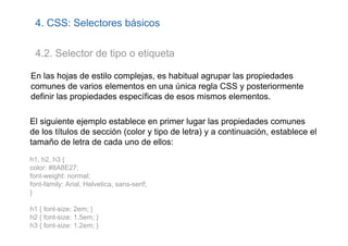 2. Introducción a las Hojas de estilo (CSS) | PDF