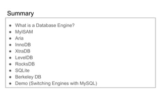 002 Database-Engines.pptx | Databases | Computer Software and Applications