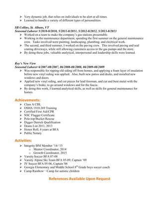 Keith Harvey Official Resume | PDF