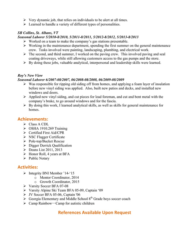 Keith Harvey Official Resume | PDF