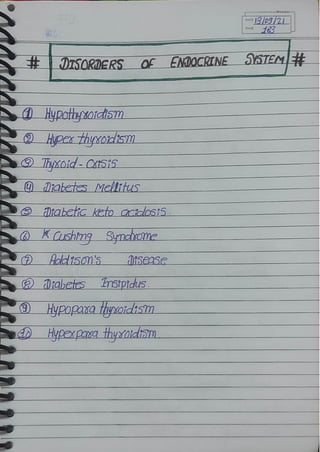 Endocrine System all Disorder Medical surgical nursing | PDF