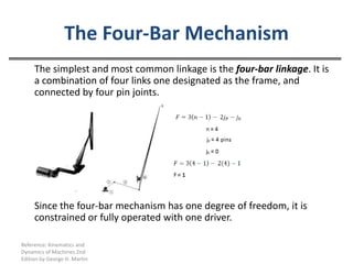 002 four bar linkages | PPTX