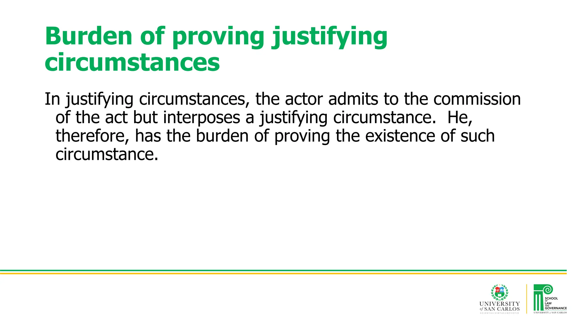 1 Justifying Circumstances Criminal law 1 | PPTX