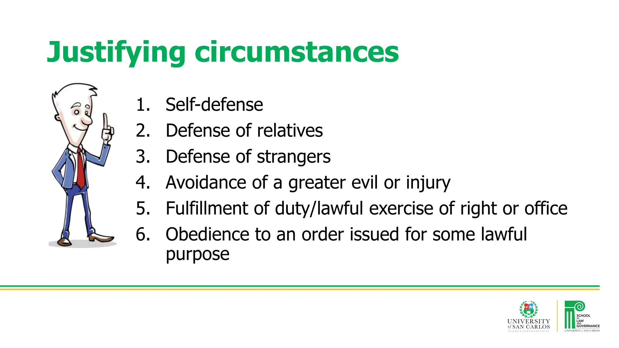 1 Justifying Circumstances Criminal law 1 | PPTX