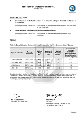 002 certificate - food contact certificate | PDF