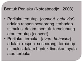 Konsep Perilaku Manusia | PPSX