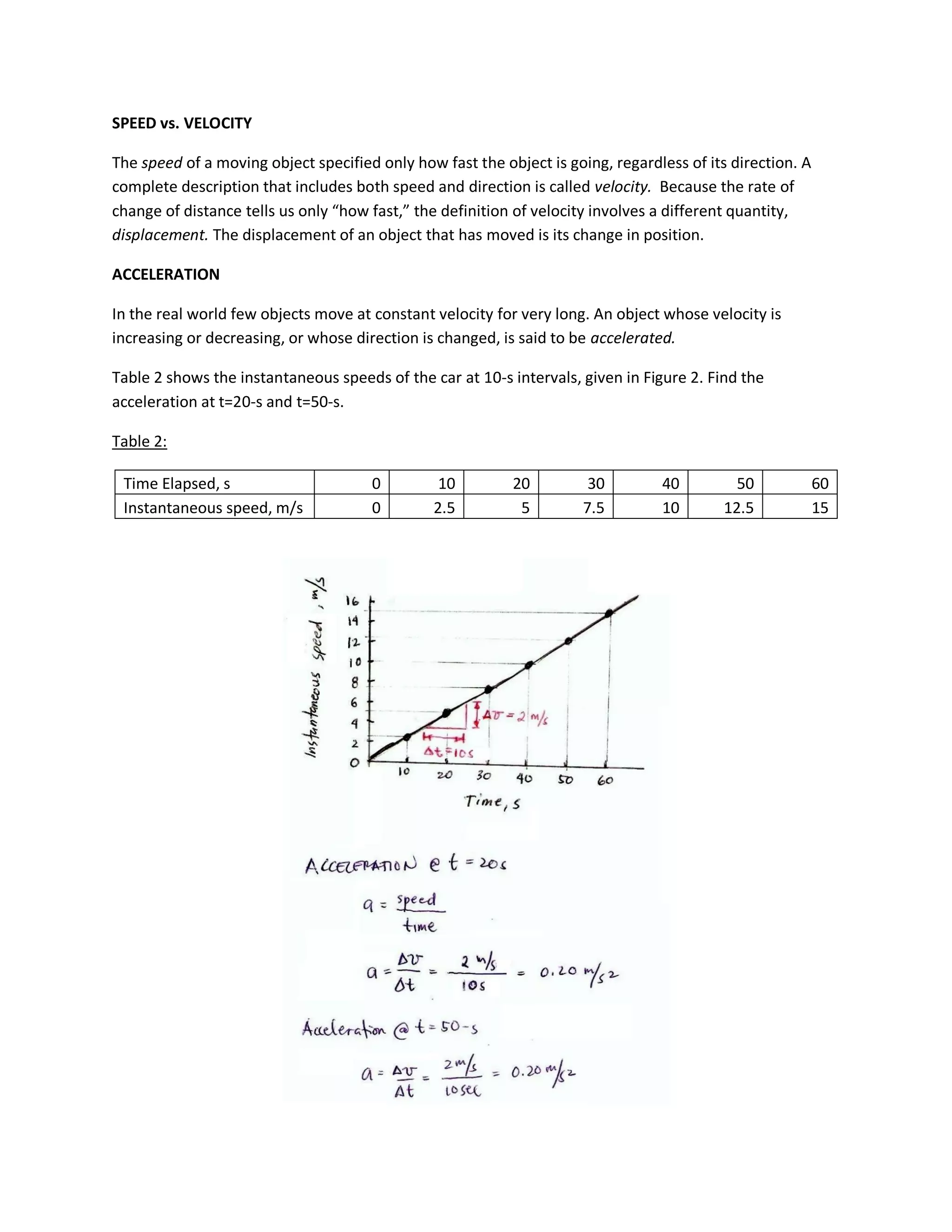 002 Rectiliear Kinematics Continuous Motion Pdf Physics Science