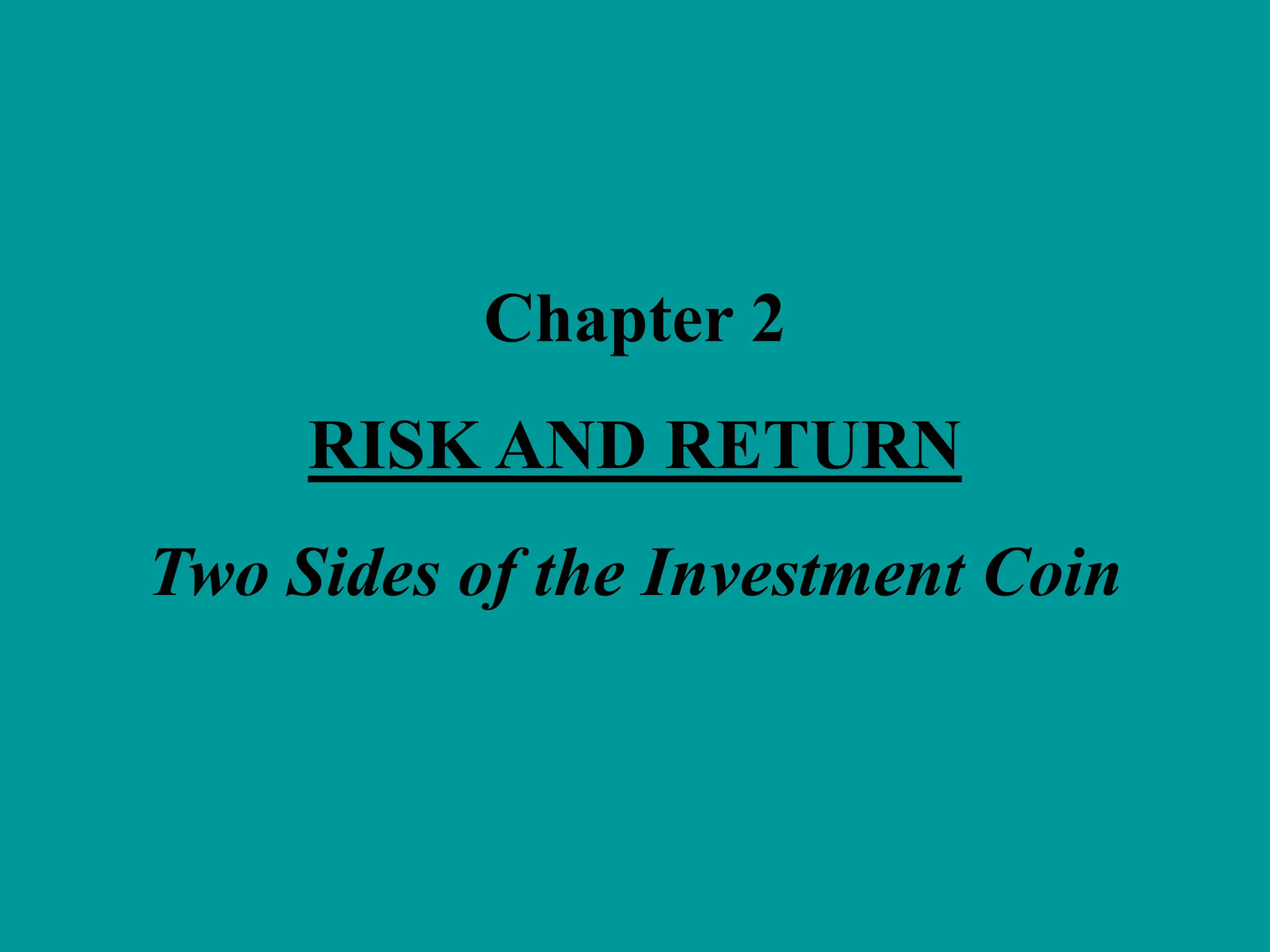 Financial analysis on Risk and Return.ppt