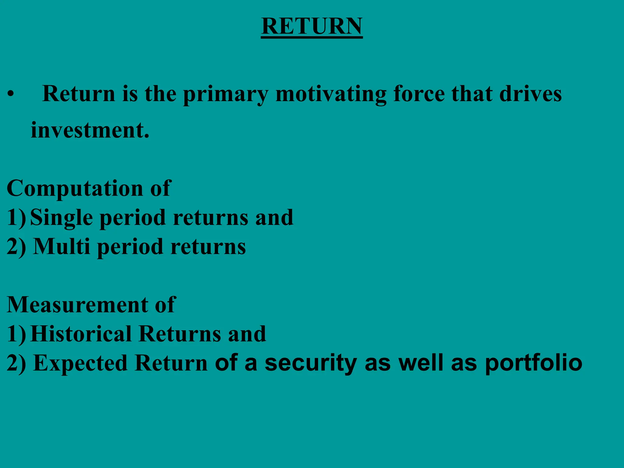 Financial analysis on Risk and Return.ppt