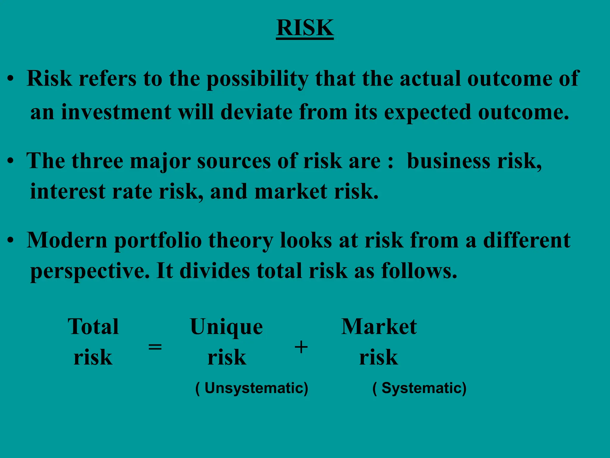 Financial analysis on Risk and Return.ppt