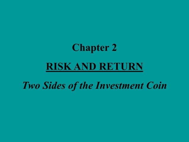 Financial analysis on Risk and Return.ppt