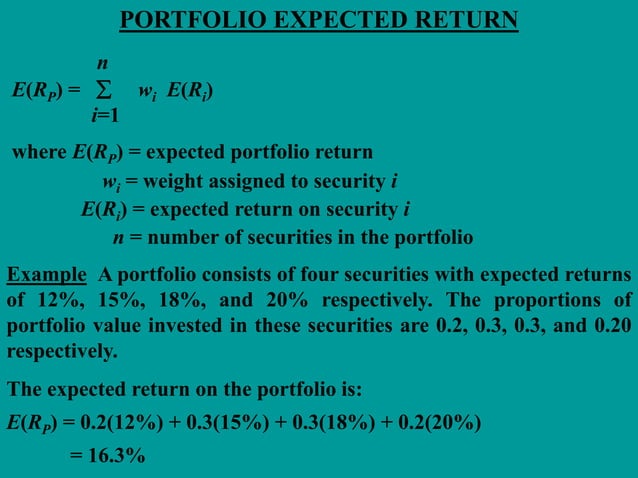 Financial analysis on Risk and Return.ppt