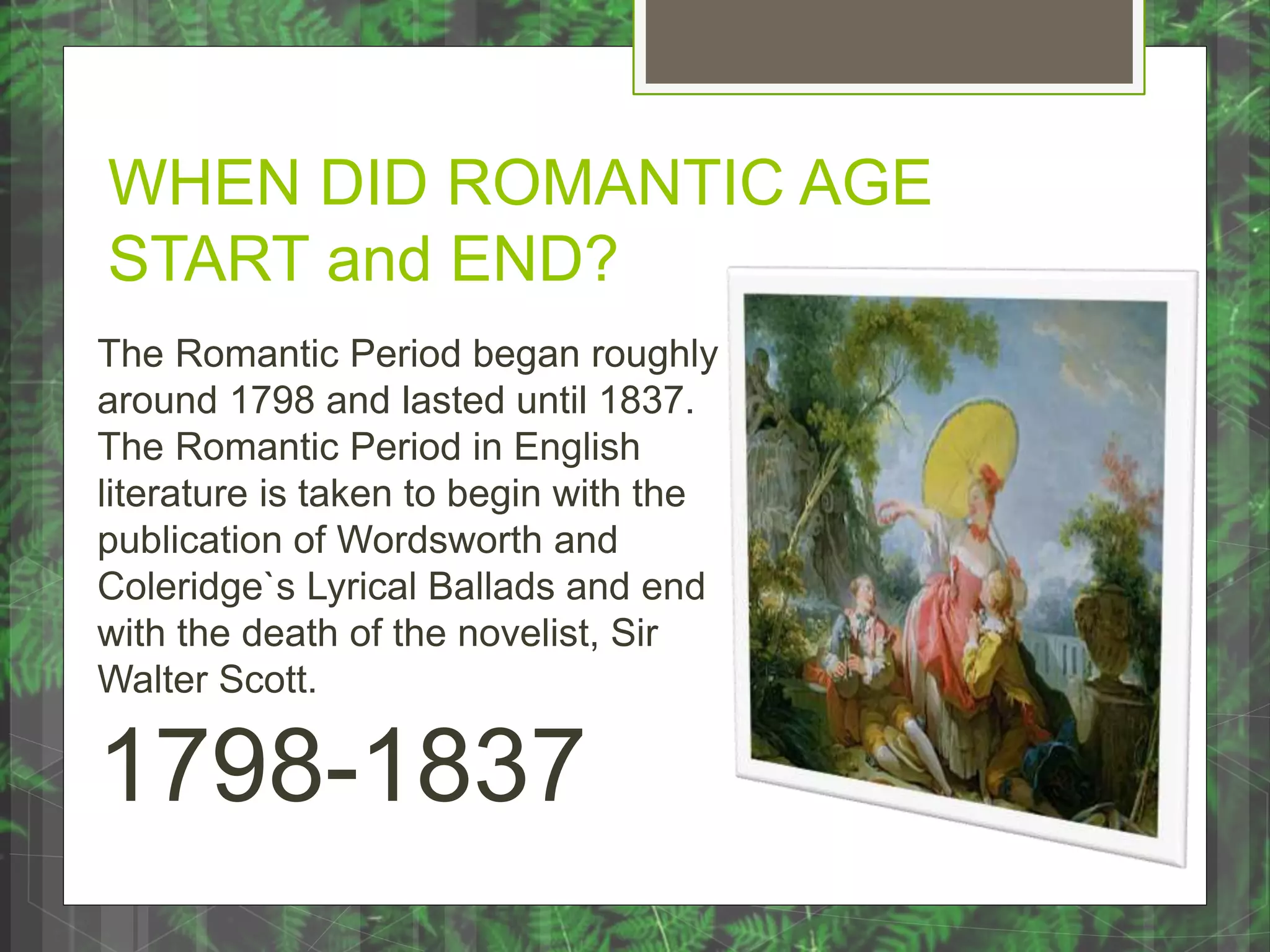 Romantic Age in English Literature | PPTX