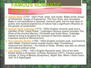 Romantic Age in English Literature | PPTX