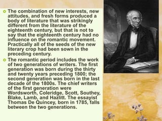 Romantic Age in English Literature | PPTX