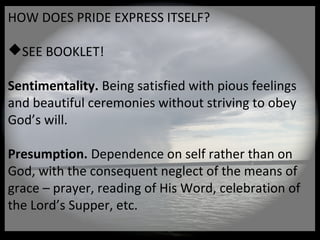 002 Seven Deadly Sins: pride vs humility | PPT