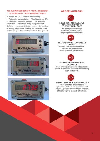 SkidWeigh Classic Series Forklift Weighing Scales | PDF