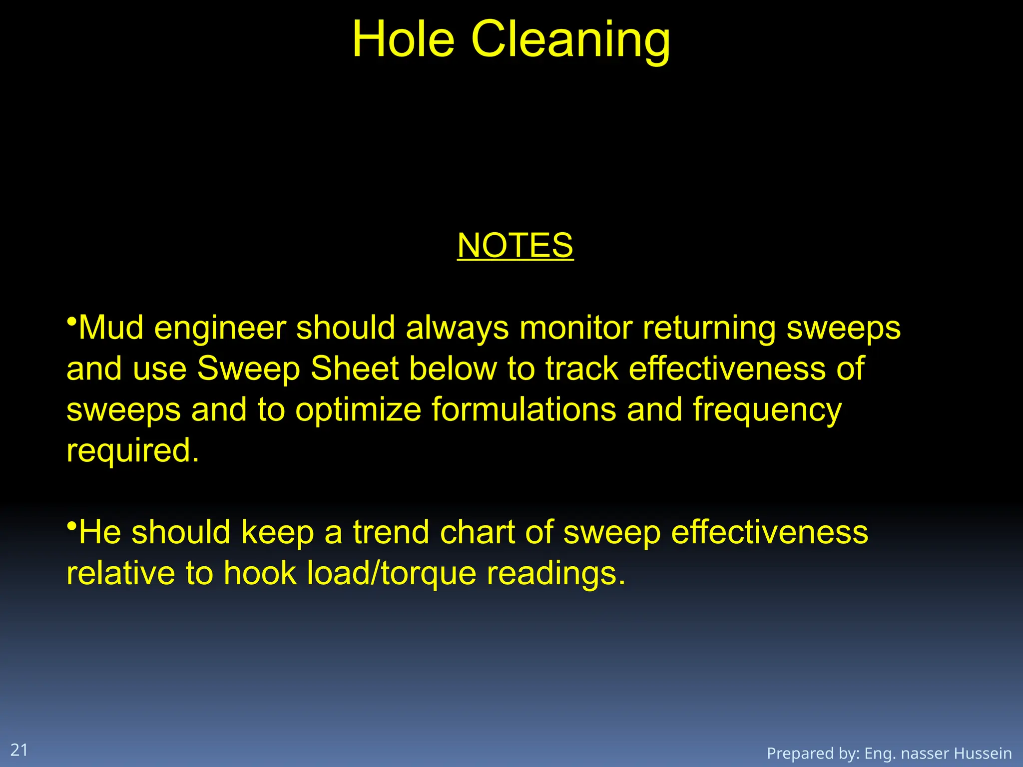 Stuck pipe prevention methods for Hole Cleaning | PPSX