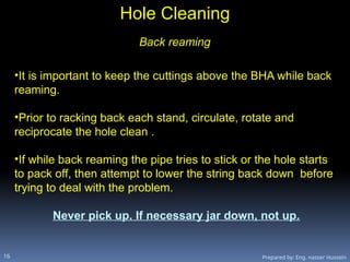Stuck pipe prevention methods for Hole Cleaning | PPSX