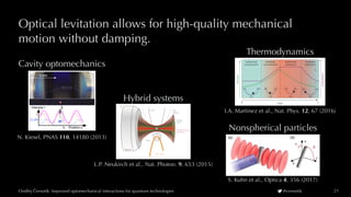 Improved optomechanical interactions for quantum technologies | PPT
