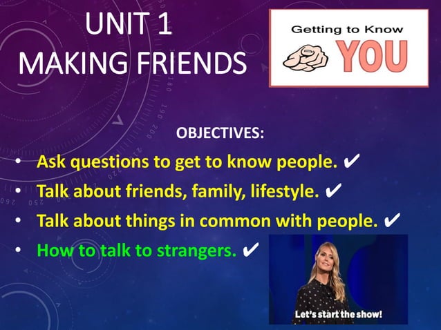 Elemental II Unit 1 Making friends | PPT