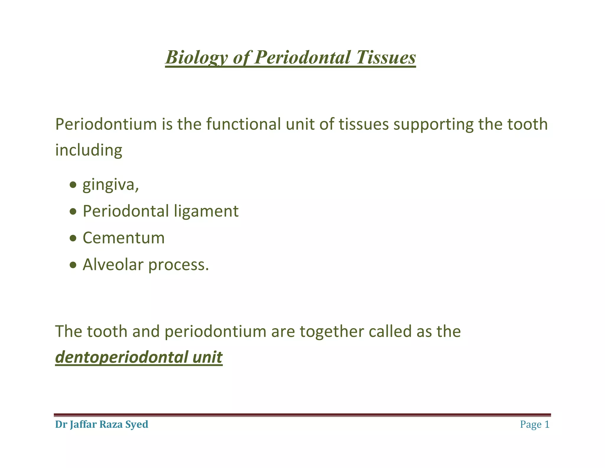 003.biology of periodontal tissues | PDF