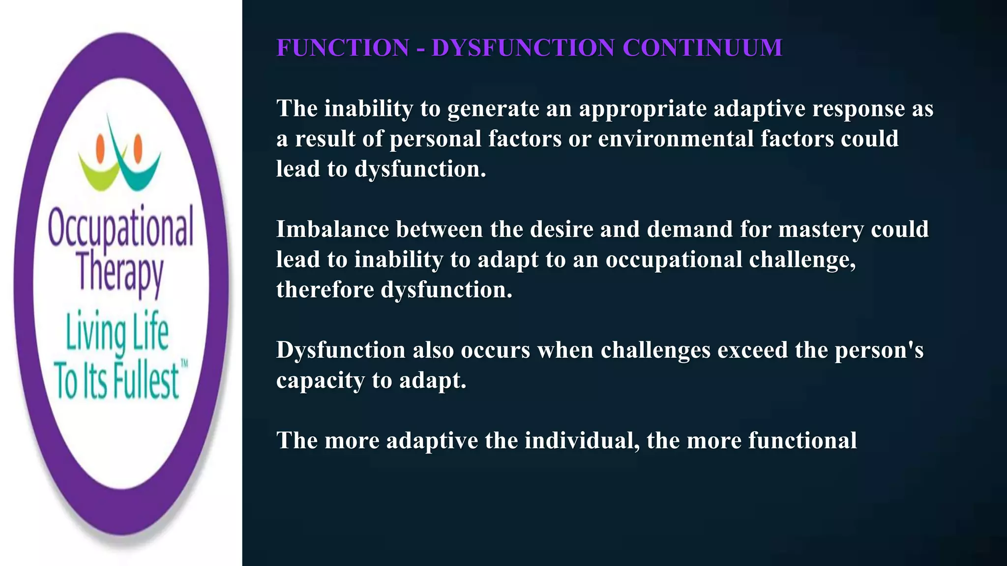 Occupational Adaptation Theory | PPTX