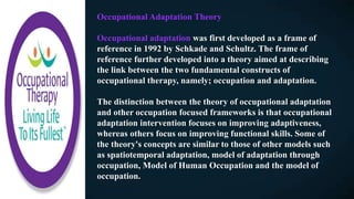 Occupational Adaptation Theory | PPTX