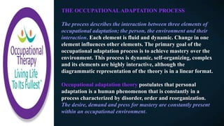Occupational Adaptation Theory | PPTX