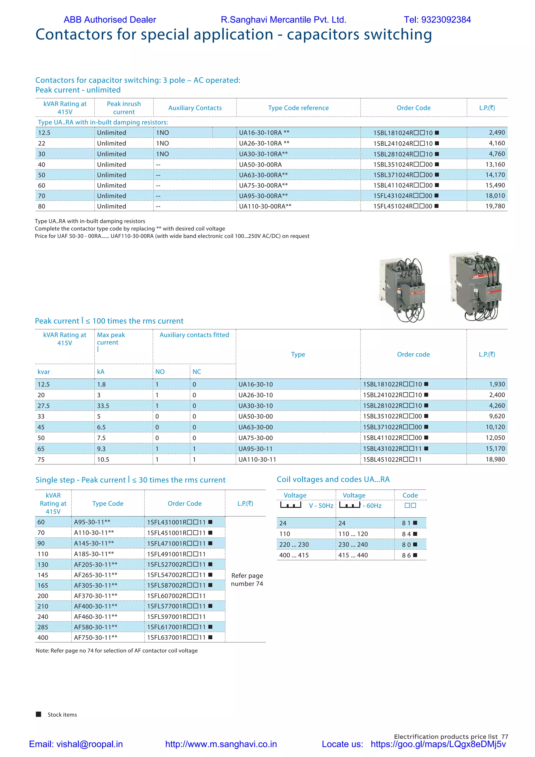 ABB Control gear Price list 2018 003 | PDF
