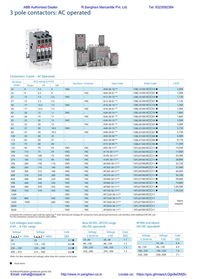 ABB Control gear Price list 2018 003 | PDF