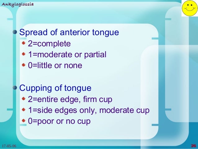 Ankyloglossia a congenital oral anomaly
