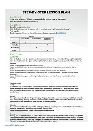 Is Society Responsible For The Poor? An ELT Activity About Poverty With ...