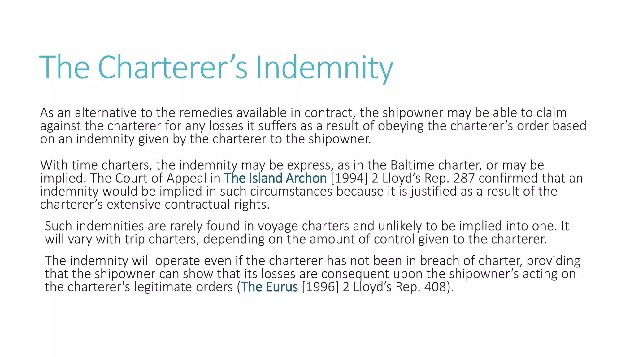 003 - Charterparties and Common Issues.pptx