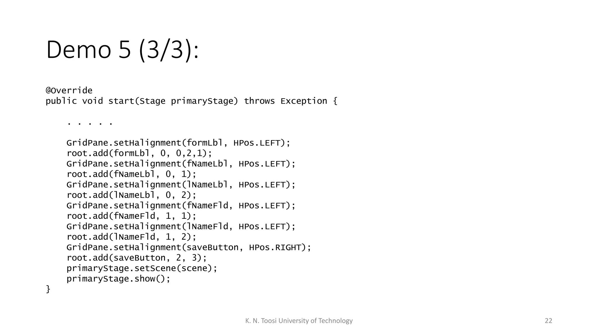 003 - JavaFX Tutorial - Layouts | PPTX